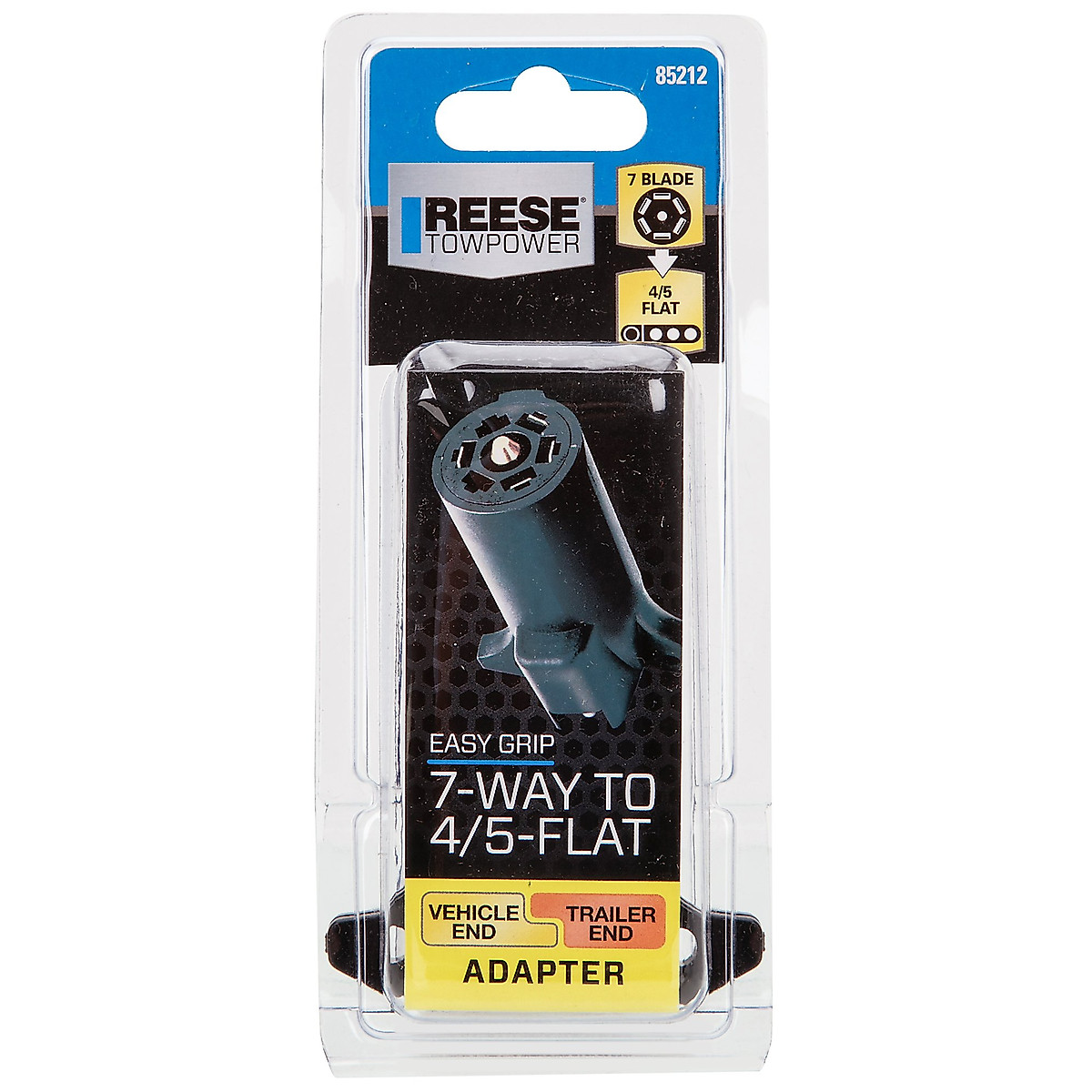 Reese Towpower 85212 7-Way to 5-Way Adapter - Black
