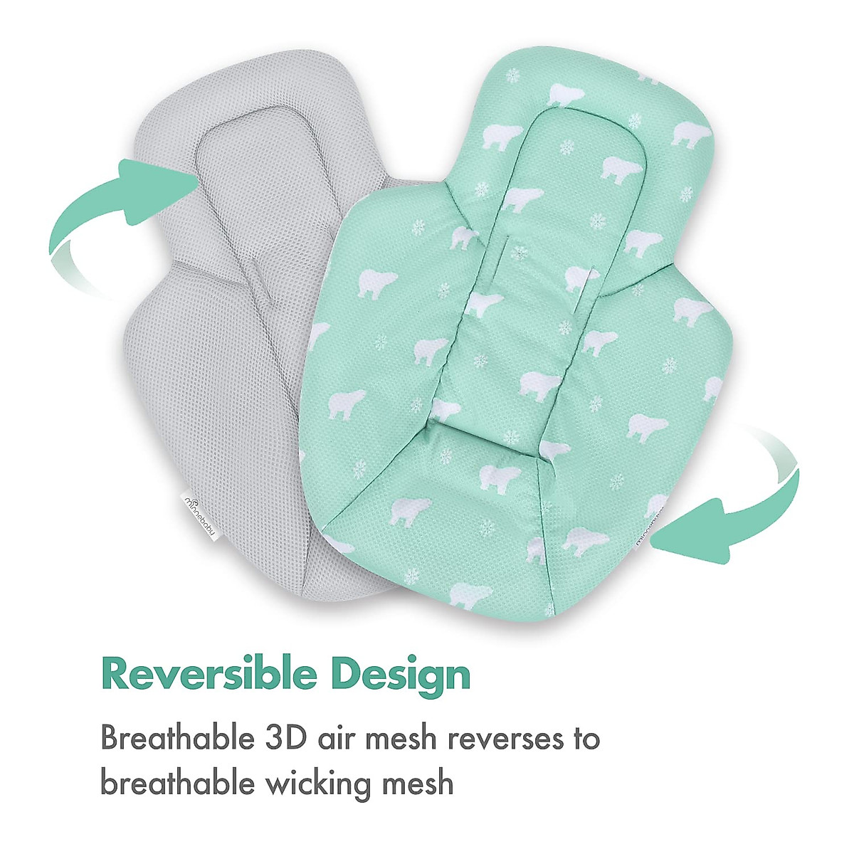 Minne Baby Infant Insert, Cool Mesh Fabric Newborn Insert Compatible with 4Moms MamaRoo and RockaRoo Swing, Soft and Breathable with Head and Body Support