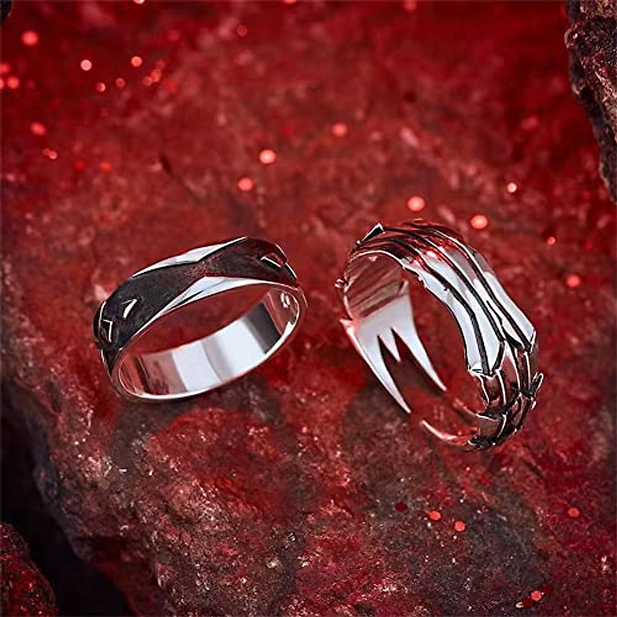 Anime Fate Stay Night Ring Necklace/Ring Black Saber Armour Cosplay Adjustable Opening Jewelry Prop Accessories Christmas Gift Set