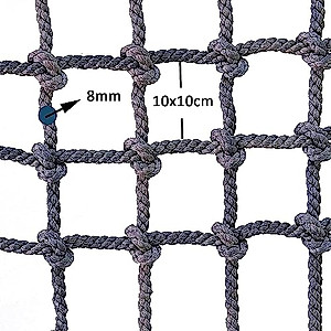 EkiDaz HXRW Rope Net Climbing Net for Kids Safety Net Rope Net Climbing Cargo Netting for Outdoor Treehouse Playground Sets for Backyards (Size : 4 * 4m(12.12 * 12.12ft))