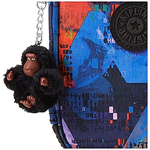 Kipling Womens Women's 50 Pens Case, Accessories, Art Supplies, Makeup, Nylon Travel Organizer Printed Case, Galaxy Illusion, 8.25 L x 4.5 H 2 D US