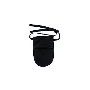 Fame Fabrics FAME Server Pouch Money Apron for Servers and Waitress, Serving Apron with Belt, Black , One Size