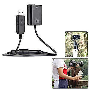 NP-FW50 Dummy Battery with DC Power Bank USB Adapter Cable Replacement for AC-PW20 Compatible with Sony NEX-3/5/6/7 Series A33 A37 A35 A55 a7 a7R a7II A6000 A6300