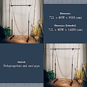 HOUZE - Rolling Clothes Rack for Hanging Clothes, Stainless Steel Coat Rack with Wheels, Heavy Duty Freestanding Garment Rack for Organizing Closet/Wardrobe, Ideal Clothes Organizer - Single Pole