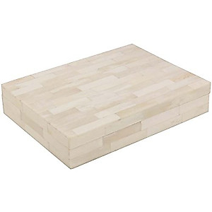 Handicrafts Home Jewelry Gift Boxes - Decorative Organizer and Storage Box for Décor White Bone Inlay 6x8x1.5 inch