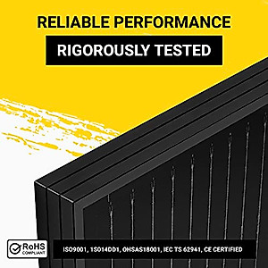 Spartan Power 100 Watt Solar Panel 9 Bus Bar Black Mono Great for RV, Trailer, Camper, Boat, Cabin, Farm, SP-100W