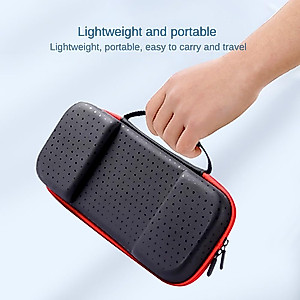 Voikoli Protective Eva Hard Shell Case Compatible with ASUS ROG Ally 7" Gaming Handheld,Shockproof,Stylish and Durable (Red and Black)