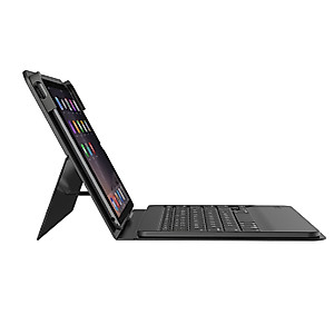 ZAGG ID8BSF-BB0 Messenger Folio Case and Non-Backlit Bluetooth Keyboard for Apple iPad Pro 9.7, iPad 9.7, iPad Air and iPad Air 2 - Compatible with 2018 (G6) and 2017 (G5) 9.7 - Black