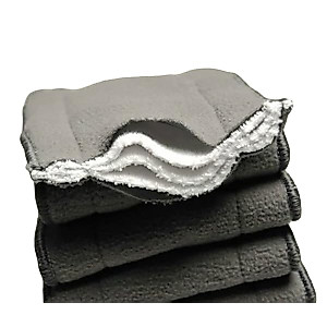 See Diapers 6 Pack Charcoal Inserts for Baby Cloth Diapers 5 Layers Reusable Large 14" X 5"