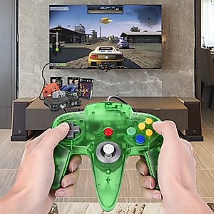 LUXMO PREMIUM Classic N64 USB Controller,Retro N64 Gamepad Joystick PC Controllers for Windows PC Retro Pie