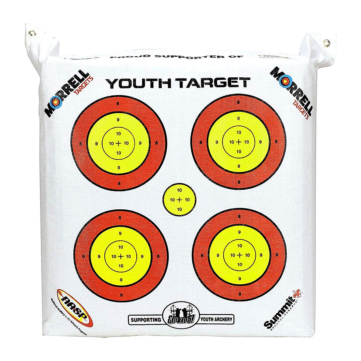 Morrell Lightweight Outdoor Portable Youth Kids Range NASP Field Point Archery Bag Target with 2 Sides and 4 Shooting Spots for 30 Pound Bows M-109