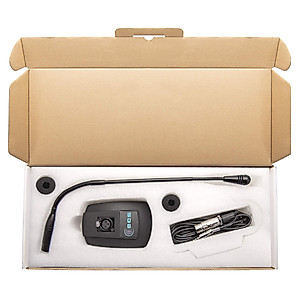 Executive Communication Systems ECS WordSentry Professional Gooseneck Microphone, 3.5mm Uni-Directional Conference Mic, Anti Slip Base and Adjustable Heavy Duty Metal Design