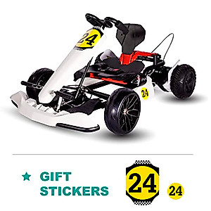 Xprit Hoverboard Scooter into Go-Kart Kart Adjustable Frame (White)