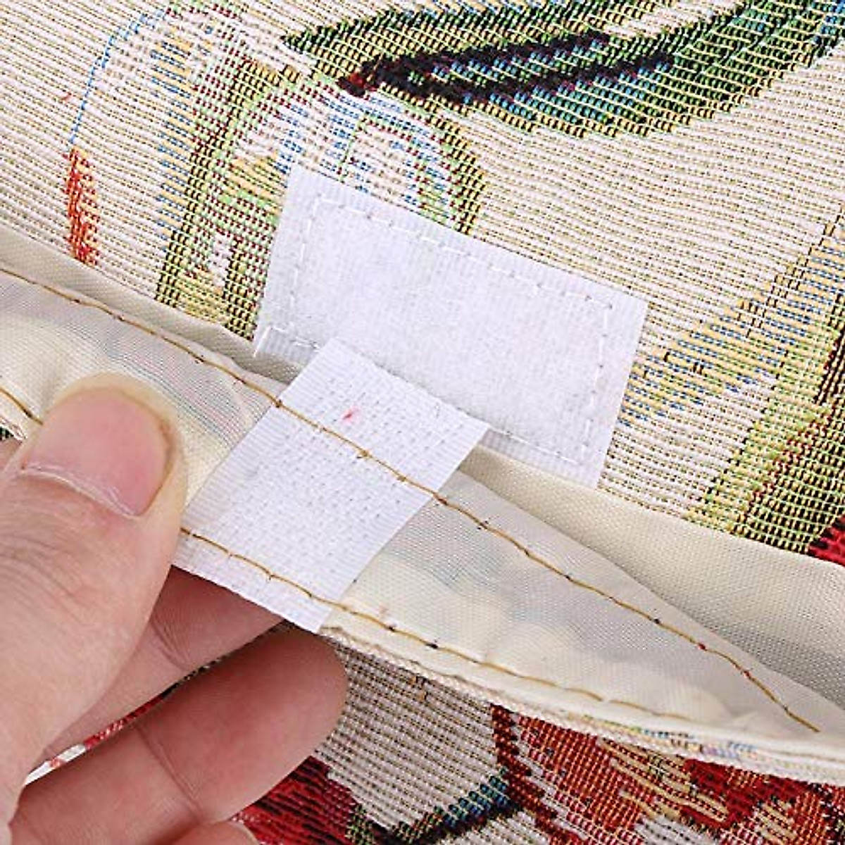 Zerodis Woven Storage Bag with Handle Fabric Exquisite Practical Wood for Knitting Needles Sewing Tools(Red Flower)