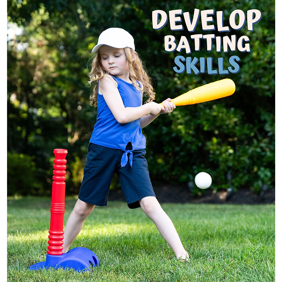 ToyVelt Tee Ball Set for Kids 3-5 - 9 Balls, for Boys & Girls, Great for Toddlers (Multicolor)