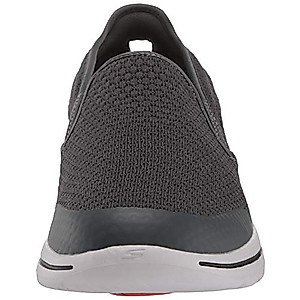 Skechers Men's GOwalk 5 - Elastic Stretch Athletic Slip-On Casual Loafer Walking Shoe Sneaker, Charcoal, 9