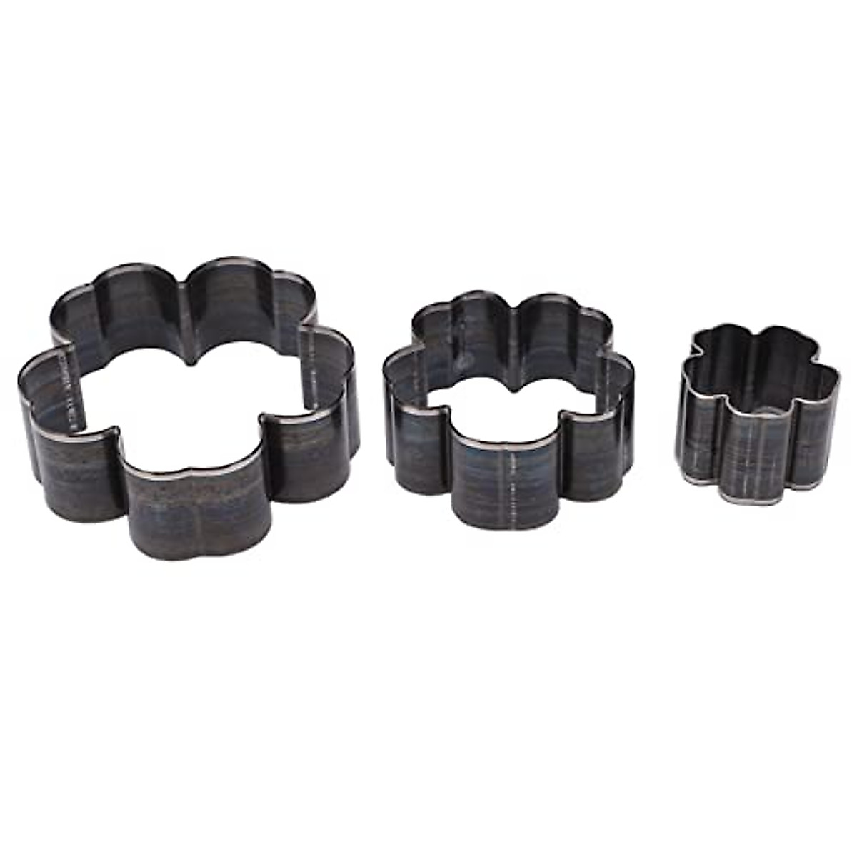 Honiwu 3PCS Flower Leather Die Cutter, Leather Hollow Punch Mold, Incisive Leather Cutting Dies, 1.2in 2in 2.8in One Hole Hollow Punch Tools Kit for DIY Leather Craft