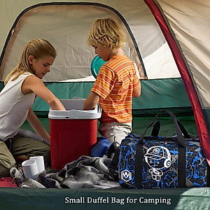 Kids Overnight Duffle Luminous Sport Gym Gag with Shoe Compartment & Wet Pocket Small Sleepover bag Carry on Weekender Travel Tote for Kids Boys Girls