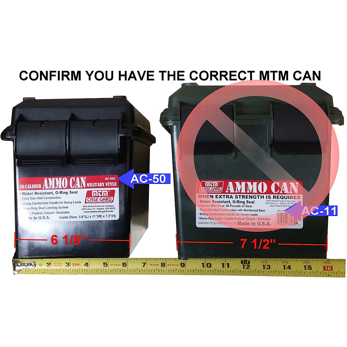 Case Club 24 Magazine Holder 50 Cal Ammo Can Foam to Fit MTM (Pre-Cut, Closed Cell, Military Grade Foam)(MTM .50cal)