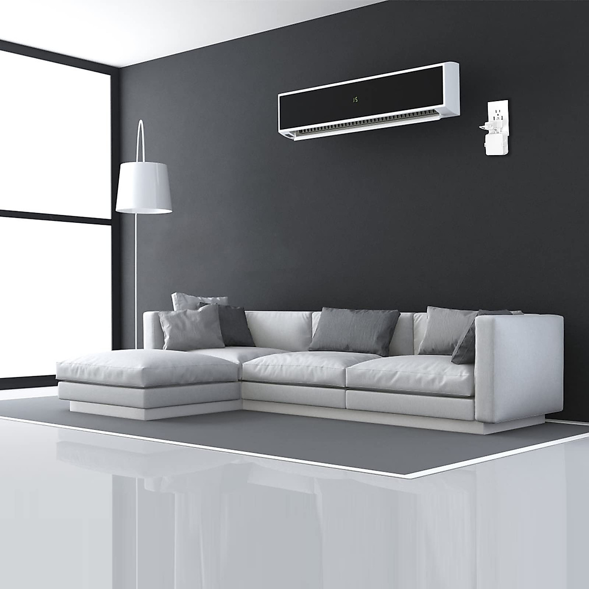 OkeMeeo Outlet Wall Mount for SwitchBot Hub Mini, No-Drill Mount for SwitchBot Hub Mini with Charger and Power Cord