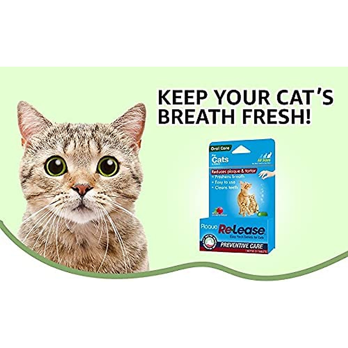 Ramard Plaque Re-Lease for Cats - Teeth Cleaner for Fresh Breath - Mouth Freshener Cat Dental Treat Solution - Pet Health Supplies - Infection & Tooth Plaque Remover