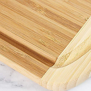 Totally Bamboo Reversible Baker's Board and Carving Butcher Block with Juice Grooves