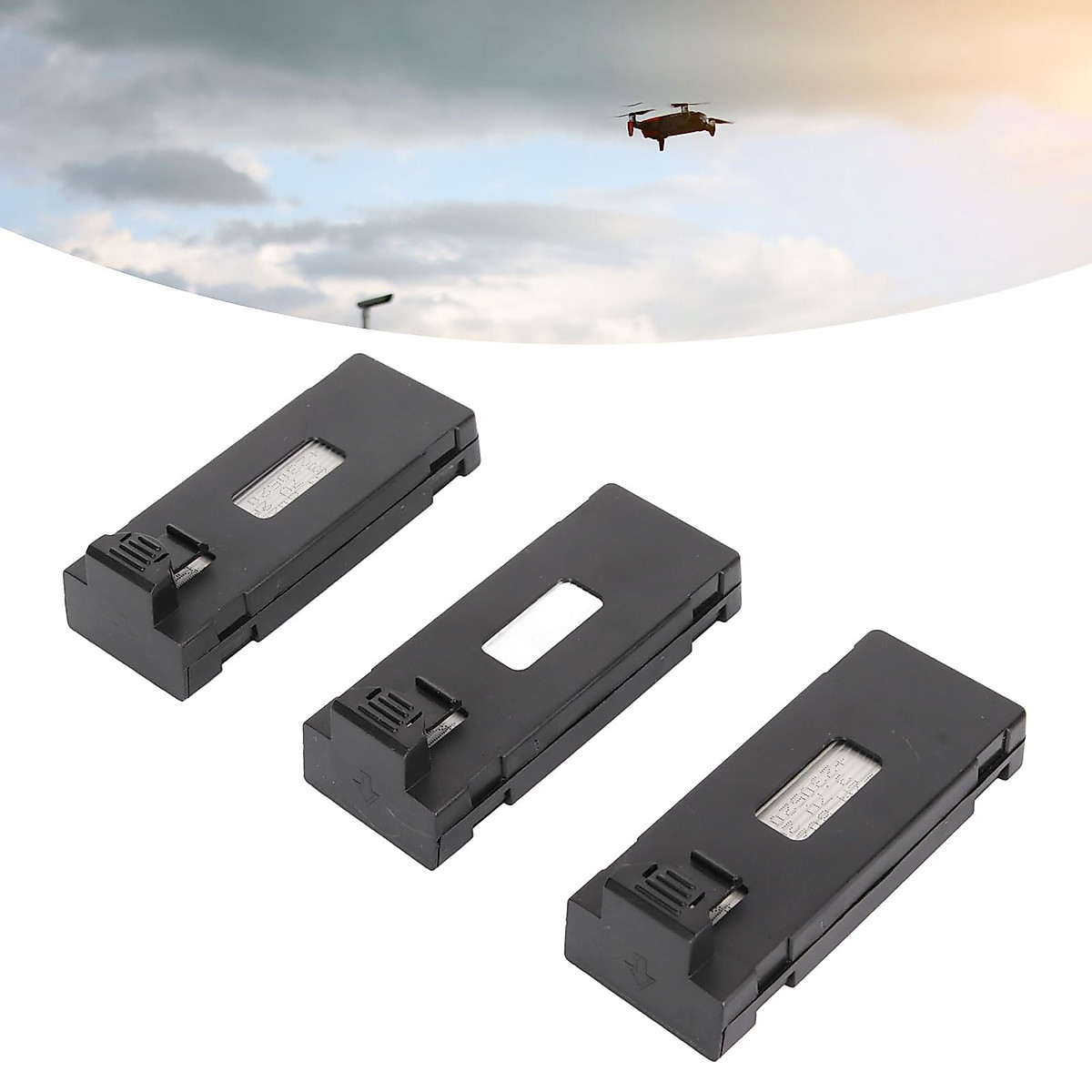 Airshi Drone Battery, Drone Rechargeable Battery 3PCS 2600MAH 3.7V Stable for S13 S1 APP8GPS