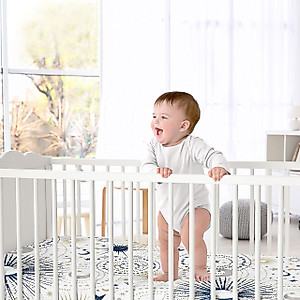 Sweet Jojo Designs Star and Moon Boy or Girl Fitted Crib Sheet Baby or Toddler Bed Nursery - Navy Blue, Gold, and Grey Celestial Sky Stars Gender Neutral Unisex