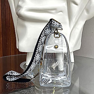 Clear Sling Bag Stadium Approved Crossbody Chest Bags for Women Fanny Pack Small Clear Daypack Shoulder Backpacks