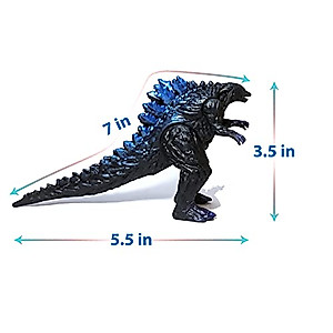 EZFun Set of 8 Godzilla Toys Movable Joint Birthday Kids 2019 Action Figures King of the Monsters Burning Heisei Mecha Ghidorah Pack Plastic Mini Dinosaur Playsets Cake Toppers Package