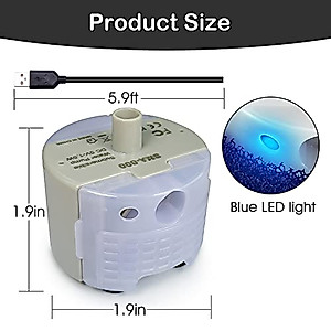 Cat Water Fountain Pump,Cat Fountain Pump Replacement Pump SMA-800 Submersible Motor,Pet Water Fountain Pump for Stainless Steel Cat Water Dispenser (Bottom Pumping)