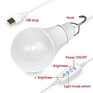 Powkey Solar Generator 350W and 10W USB Light, 260Wh Backup Lithium Battery for for Outdoors Camping Travel Hunting Emergency