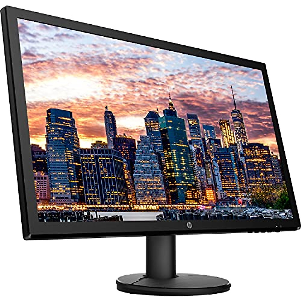 HP V24 FHD 1920x1080 Monitor Bundle with HDMI, FreeSync, Low Blue Light, and Mini Bluetooth Speaker for Professional Sound, Built-in Microphone and Remote Shutter for Photos