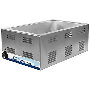 Chef’s Supreme 22x14 Commercial Full-Size Portable Steam Table Food Warmer – Electric 120V, Stainless Steel Housing, NSF Approved