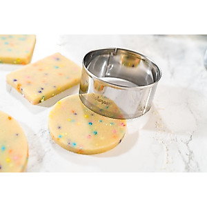 Bakerpan Stainless Steel Round Cookie Cutter Set, Circle Cookie Cutters, Biscuit Cutters (2 Inch & 3 Inch)