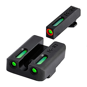 Truglo TFX PRO Handgun Sight, Glowing Shock Proof Tritium and Fiber Optic Night Sight for Handguns, Compact, Durable, and Snag Free Sight