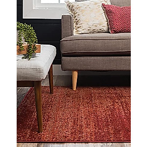 Rugs.com Angelica Collection Rug – 2' x 3' Terracotta Medium Rug Perfect for Entryways, Kitchens, Breakfast Nooks, Accent Pieces