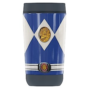 THERMOS Power Rangers Blue Ranger Emblem GUARDIAN COLLECTION Stainless Steel Travel Tumbler, Vacuum insulated & Double Wall, 12 oz.