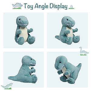 TCBunny Baby Dinosaur Bedtime Stuffed Animal Plush Toy 12", Gifts for Birthday, Valentine, Christmas (T-Rex, Blue), (BPT-0008-BL)