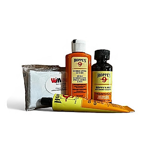 Westlake Market Gun Bore Cleaner, Lubricating Oil, & Gun Grease with 50 Patches for .38, 9mm.40.44 and .45 Caliber Handguns/Pistols Made in USA
