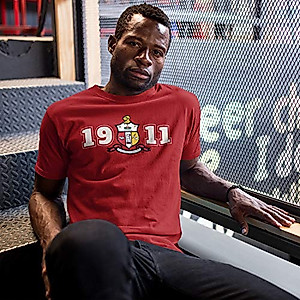 BBGreek Kappa Alpha Psi Fraternity Paraphernalia - 1911 Crest - Official Vendor - Crew Neck Shirt - Cardinal X-Large