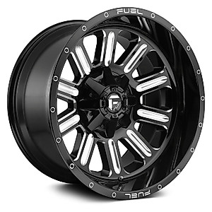 FUEL Hardline NBL-Gloss BLK MIL Wheel with Painted (20 x 10. inches /6 x 135 mm, 19 mm Offset)