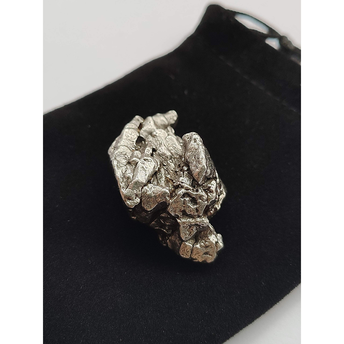 Campo Del Cielo 15-110 Grams Meteorite with Display Frame, Velvet Pouch, Certificate of Authenticity Large Genuine Large Massive Meteorite from Argentina (100-110g)