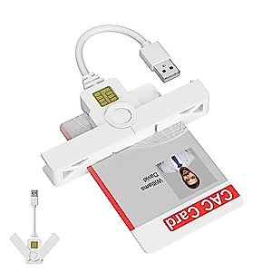 CAC EMV Chip Reader Writer, USB DOD Military USB Common Access CAC Smart Card Reader and PIV/ID CAC Card Reader, Credit Card Chip Reader Compatible with Windows 7/8/10/11, Mac OS 10.11 and Linux9