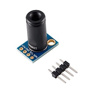 EC Buying MLX90614ESF-DCI Non-Contact Infrared Temperature Sensor Module High Precision Infrared Temperature Sensor Module Long Distance 50cm Serial Port IIC Suitable for Arduino/DIY (GY-906-DCI)