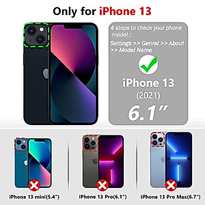 Varikke for iPhone 13 Wallet Case Detachable with Card Holder for Women, Fashion Glitter PU Leather Wrist Strap Strong Magnetic Flip Wallet Removable Phone Case Cover for iPhone 13 6.1", Dark Purple