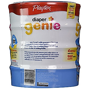 Playtex Diaper Genie Disposal System Refills, 240 Count (Pack of 4)