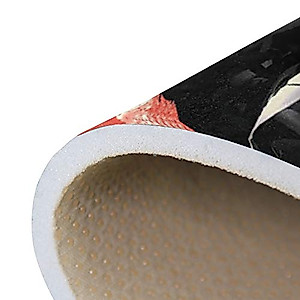 linomo Area Rug Japanese Samurai Floor Rugs Doormat Living Room Home Decor, Carpets Area Mats for Kids Boys Girls Bedroom 31 x 20 Inches