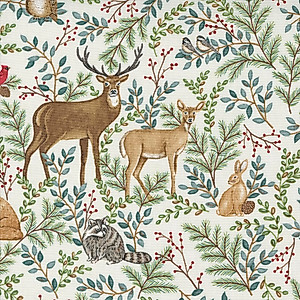 Moda Woodland Winter Main 56090-11 Snowy White Fabric by The Yard