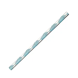 Fielect Light Blue Twisted Line Acrylic Round Rod Standard Plexiglas Tolerance Lightweight for DIY 12mm Diameter 250mm Height 1Pcs